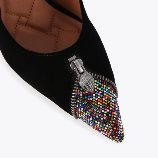 Kurt Geiger Zip Court Heel - Black Other , Buy Kurt Geiger Shoes Online ...